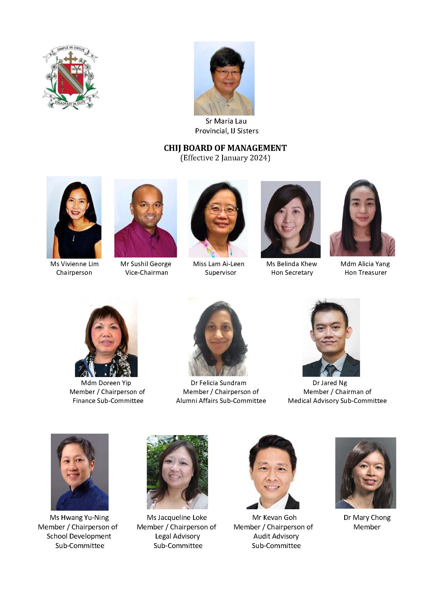 CHIJ Board of Management
